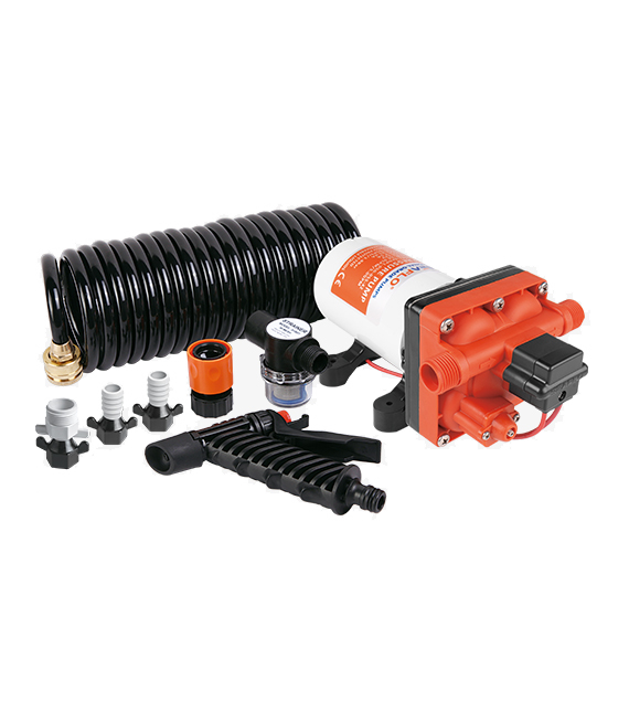 Seaflo Pump - 42 Series Washdown Pump Kit With 7.5m Coiled Hose